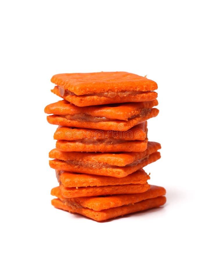 Crackers stock image. Image of isolated, snack, orange - 83896929