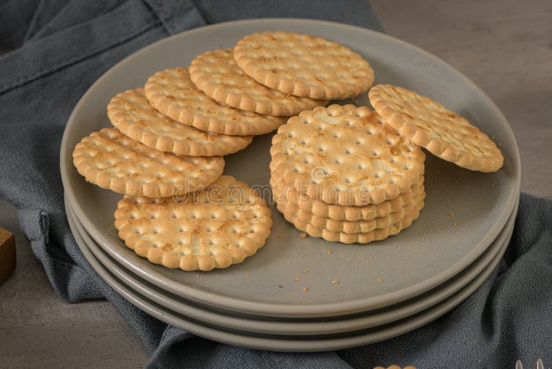 Crackers stock image. Image of round, crispy, crisp - 239737137