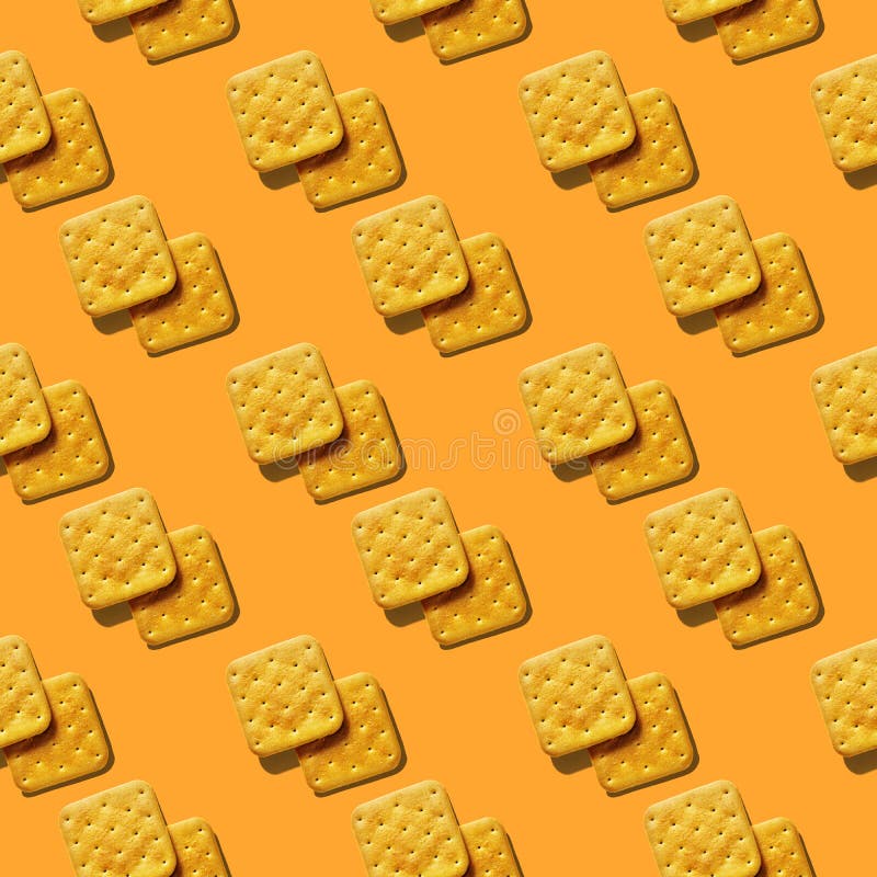 Crackers on Orange Background Stock Image - Image of hires, isometric ...