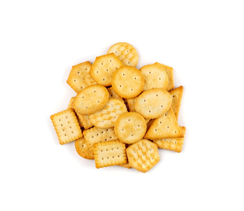 Crackers Pile, Crackers of Different Geometric Shapes, Cookies Isolated ...