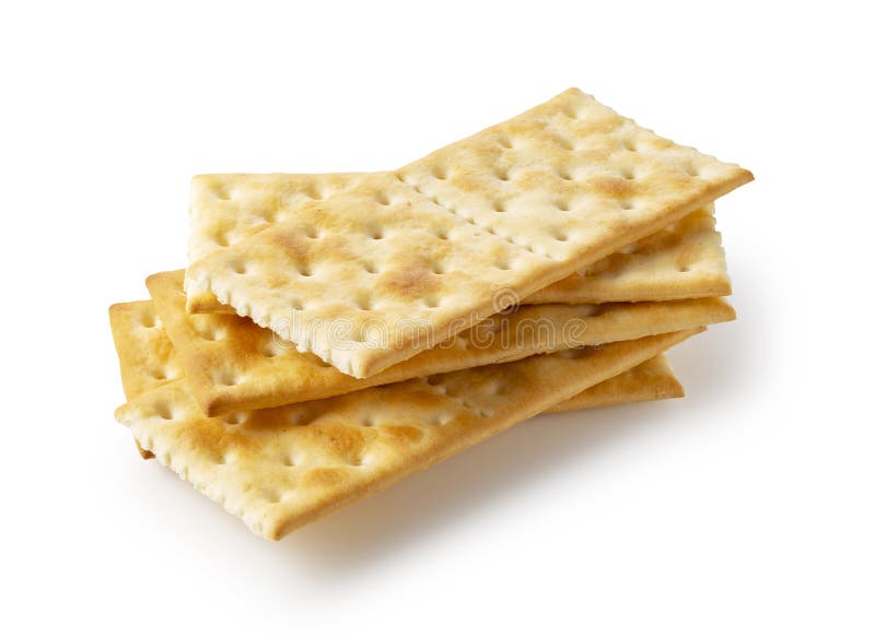 Crackers Placed on a White Background Stock Image - Image of isolated ...