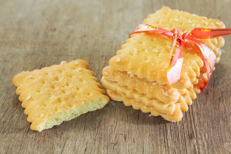 Crackers with red ribbon stock image. Image of still - 34582267