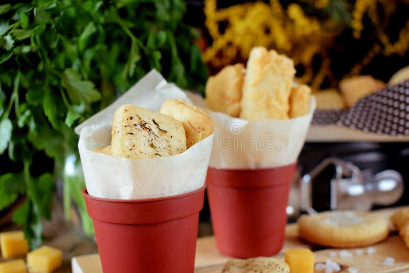 Crackers with Salt and Spices Stock Image - Image of natural, baked ...