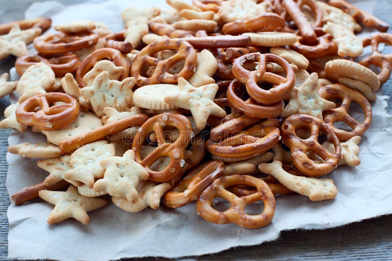 Crackers stock image. Image of crisp, pretzel, cookies - 34609787