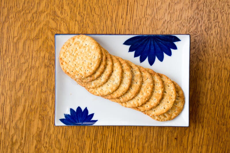 Crackers on a Serving Platter Stock Image - Image of food, plate: 81038225