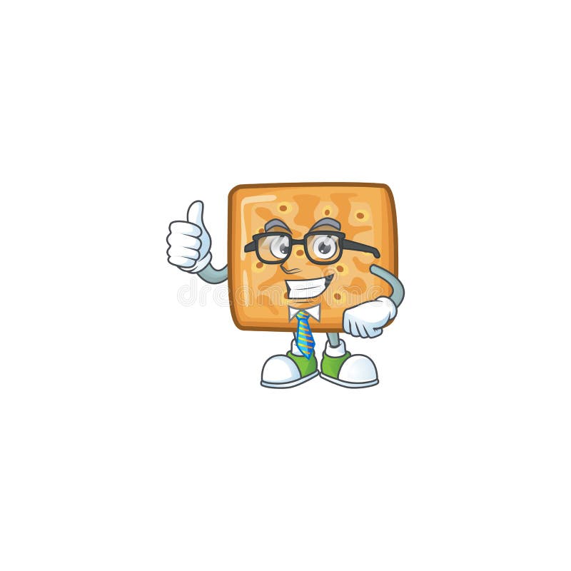 Crackers Successful Businessman Cartoon Design with Glasses and Tie ...