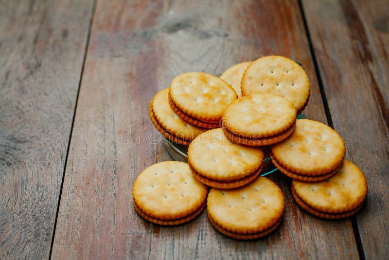 Crackers on a Table stock photo. Image of grain, food - 57354944