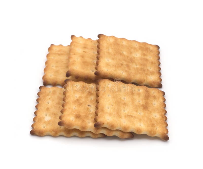 Crackers on a White Background Stock Image - Image of group, meal ...