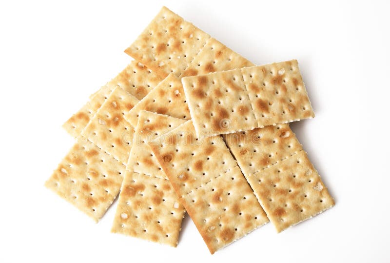 Crackers on White Background Stock Photo - Image of pasta, delicious ...