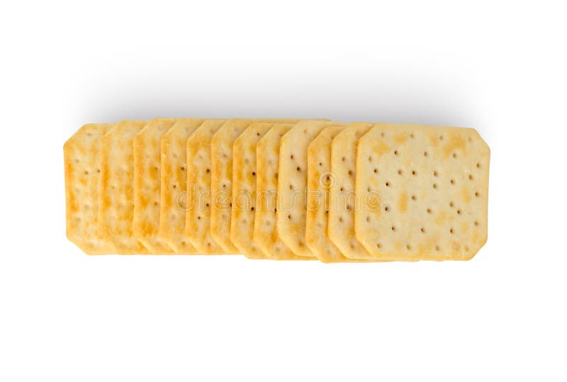 Crackers on a White Background. Stock Photo - Image of gourmet, grain ...