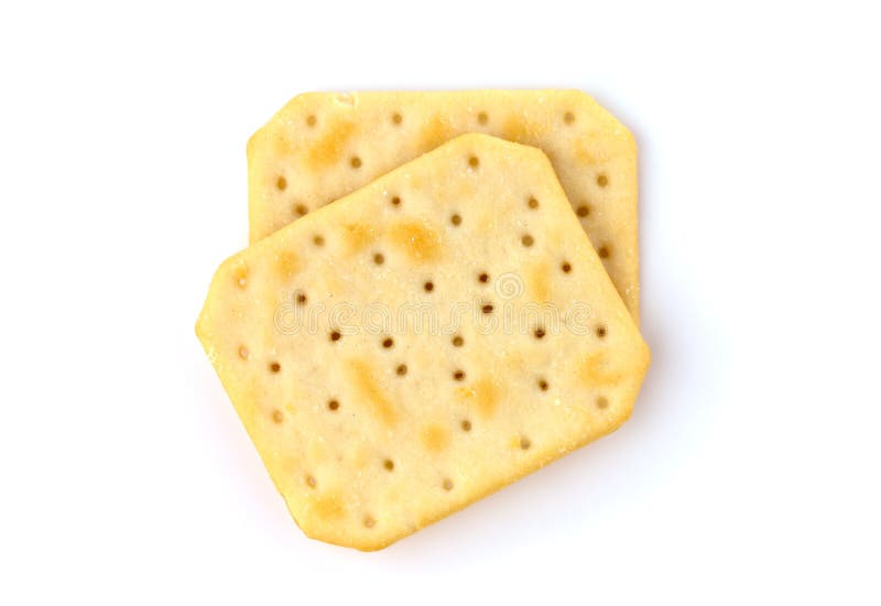 Crackers on a White Background. Stock Photo - Image of cracker, grain ...