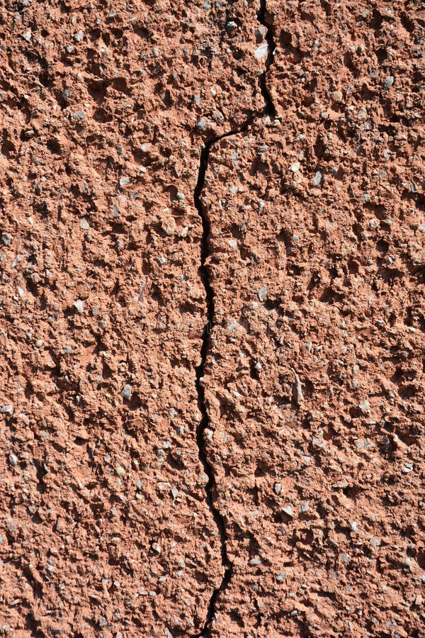 Cracking in Concrete Walls. Cracked Wall. Fixing Wall Cracks Stock ...