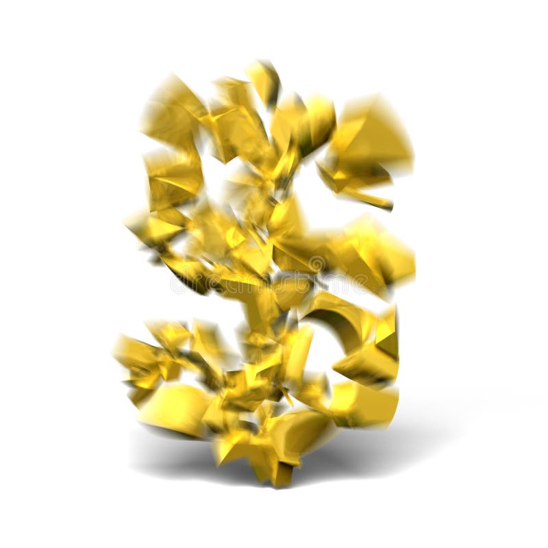 Dollar Sign Running Away Fast Stock Illustration - Illustration of ...