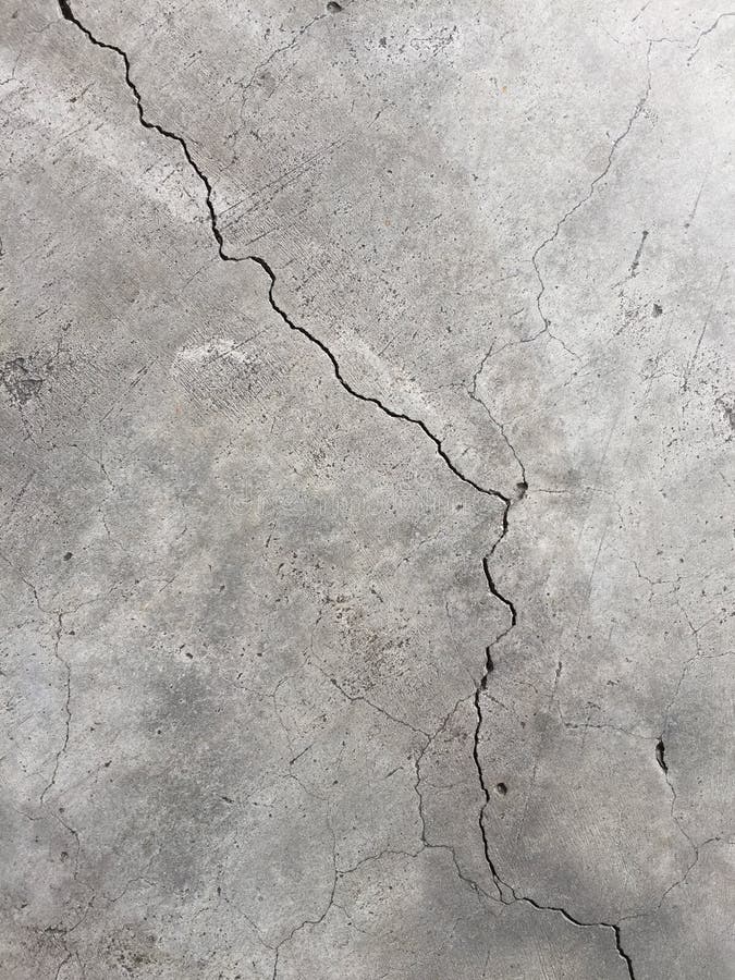 Cracking Line on Concrete Floor Stock Photo - Image of clean, dirty ...