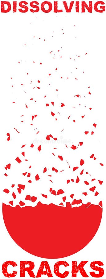 Cracking and Scattering Circle. Vertical Version. Stock Vector ...