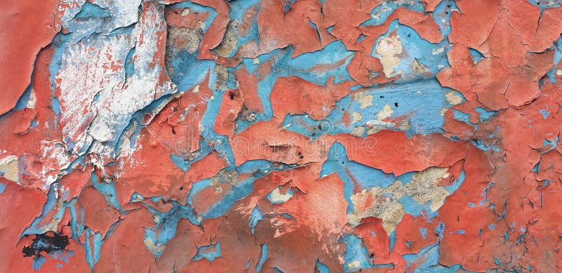 Crackled Paint Backgorund with Red and Blue Stock Image - Image of blue ...