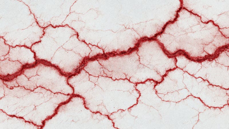 Crackled Red Lightning Veins Create an Intricate Pattern Against a ...