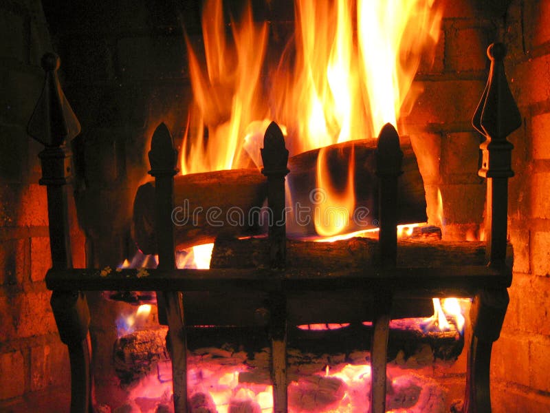 Crackling Warm Fire stock image. Image of fire, embers - 14686785