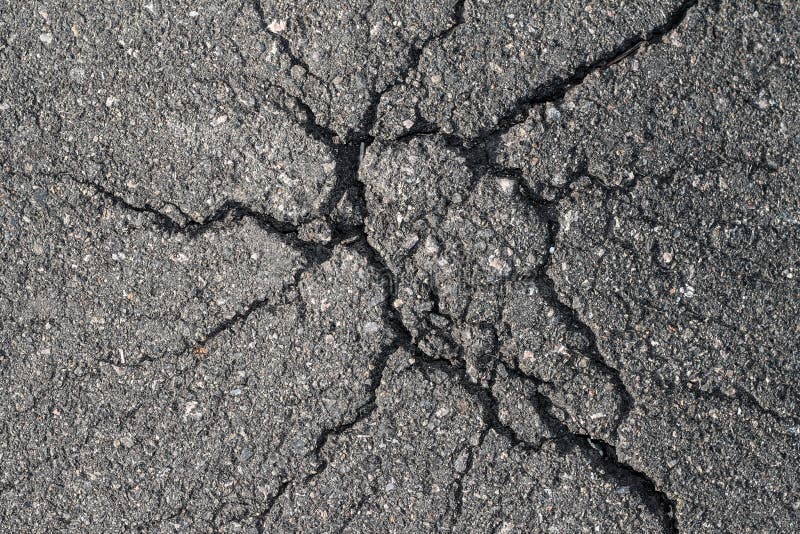 Cracks in the Asphalt. Texture of Bad Asphalt. the Consequences of the ...