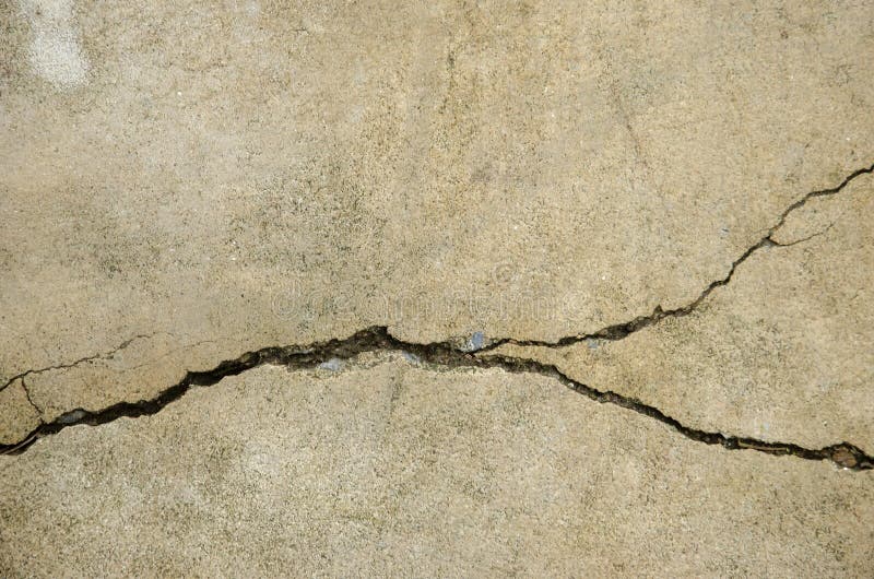 Cracks on the Cement Surface, Damage Caused by Earthquakes Stock Photo ...