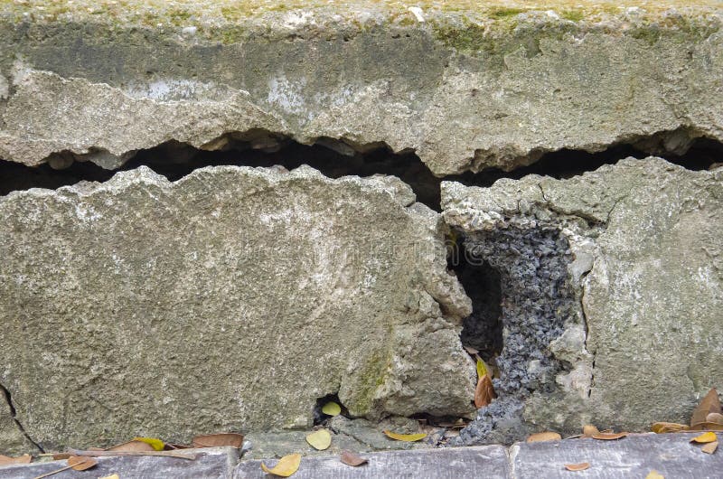 Cracks in Cement Wall Earthquake Damage Stock Image - Image of crack ...