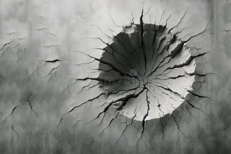 Cracks on the Cement Wall Surface and Holes Caused by Drilling with AI ...