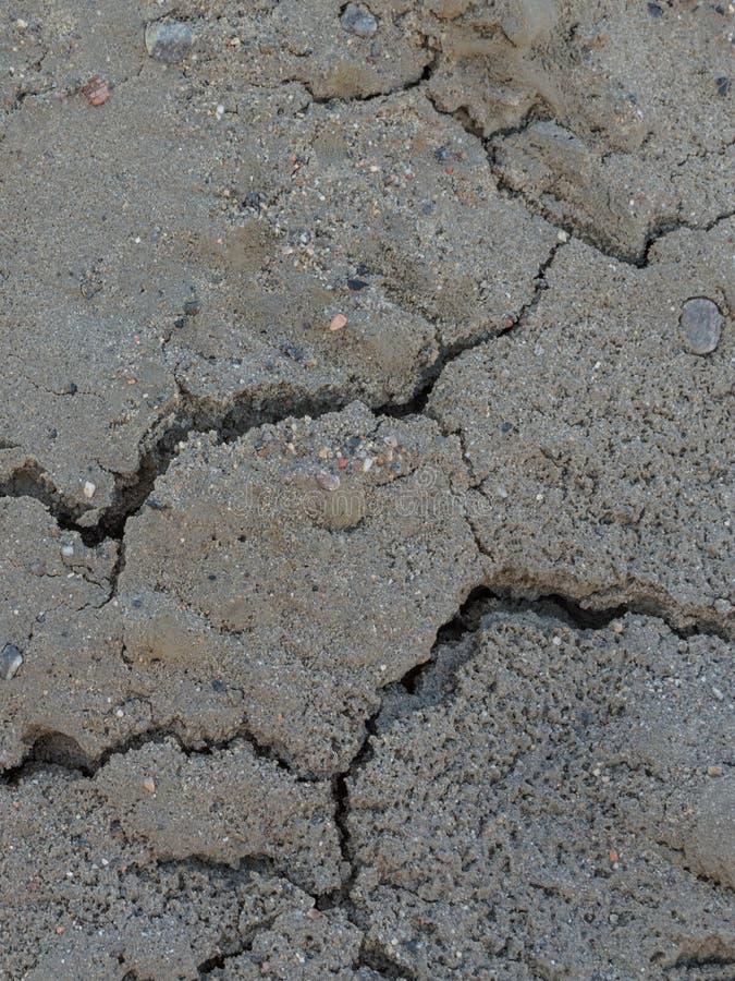 Cracks in Dry and Wet Sand. Stock Photo - Image of dead, environment ...