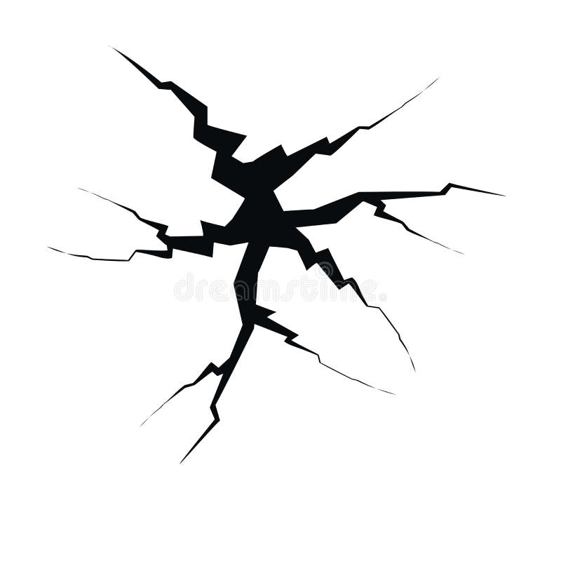 Cracks on the ground icon stock illustration. Illustration of abstract ...