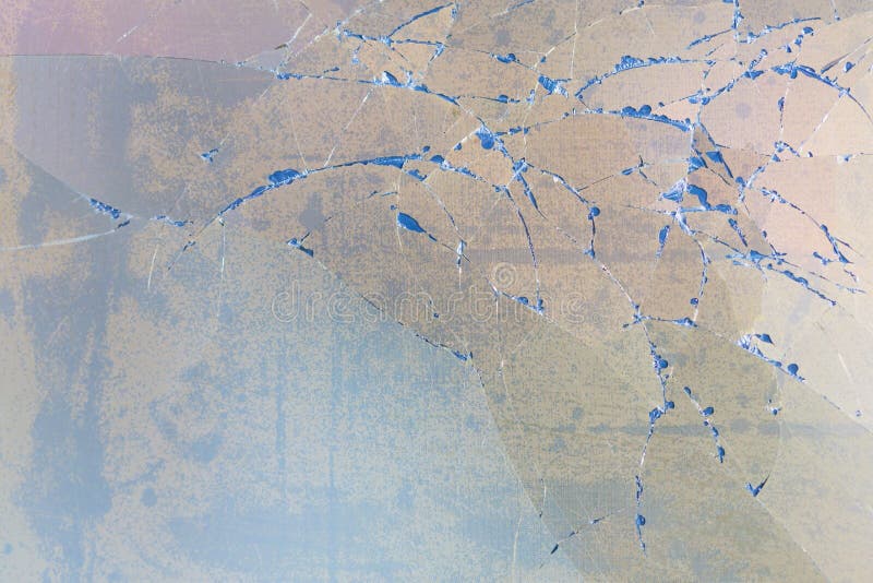 Cracks and Scratches on Broken Glass Smartphone Screen. Copy Space for ...