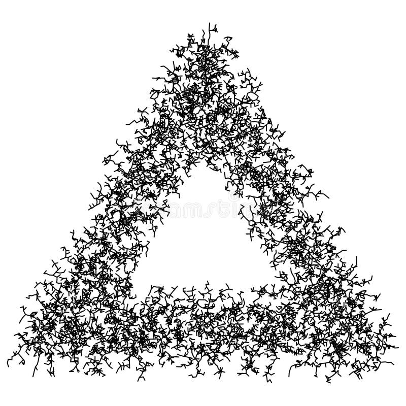 Cracks Triangle for Design Project on Black Stock Vector - Illustration ...