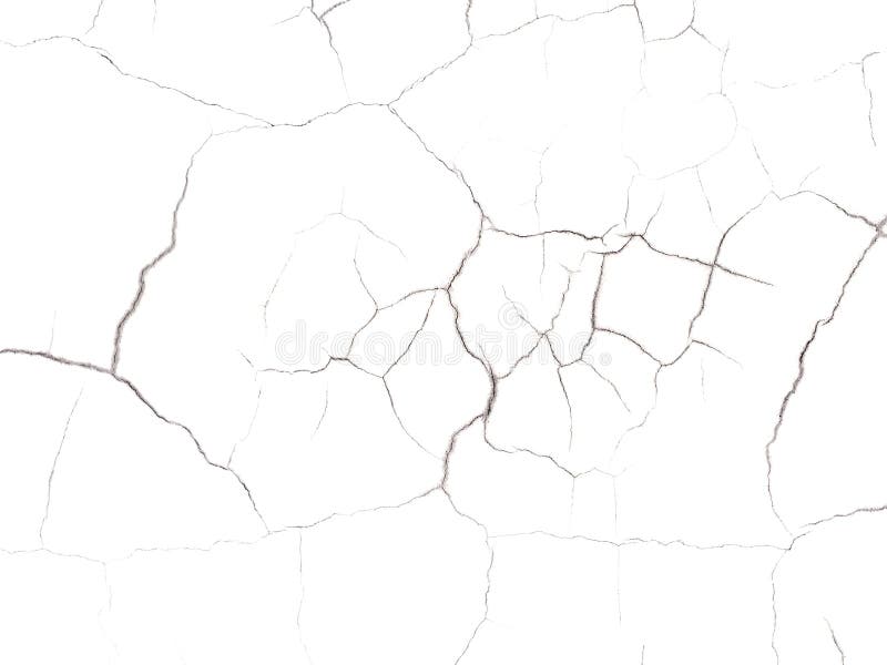 Cracks on White Background. Texture for Overlay, Apply To Objects. Wall ...