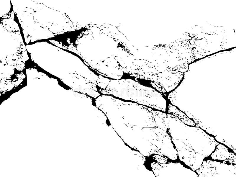 Cracks White Wall Texture, Vector Template Broken Material Background ...