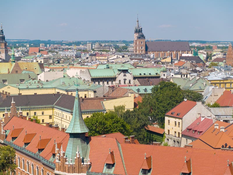 Cracow Aerial stock image. Image of roof, historical, ages - 2838367