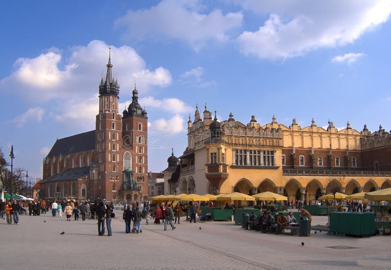 Krakow, Old Town stock photo. Image of europe, barbakan - 17327114