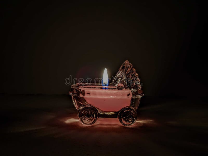 Cradle Candle Pink Light Glass Stock Image - Image of candle, cradle ...