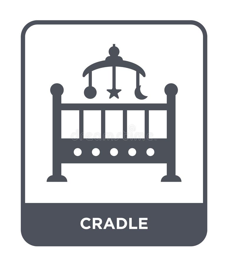 Cradle Icon in Trendy Design Style. Cradle Icon Isolated on White ...