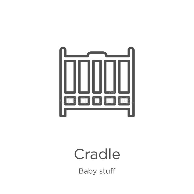 Cradle Icon Vector from Furniture Collection. Thin Line Cradle Outline ...