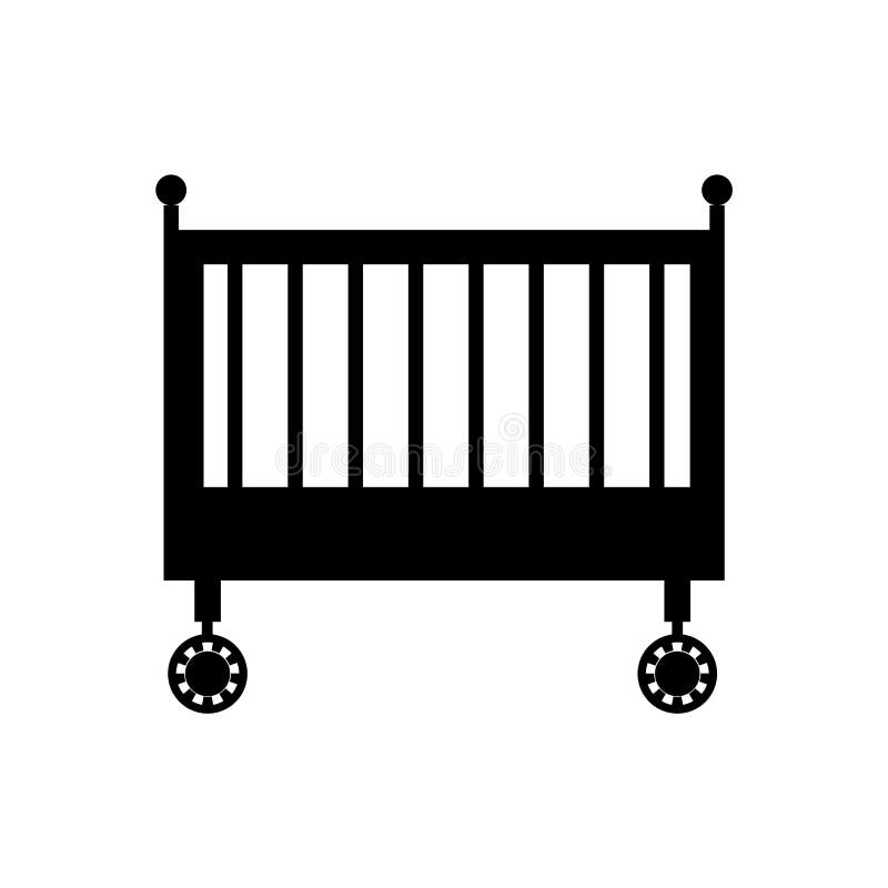 Cradle Icon Vector Sign and Symbol Isolated on White Background, Cradle ...
