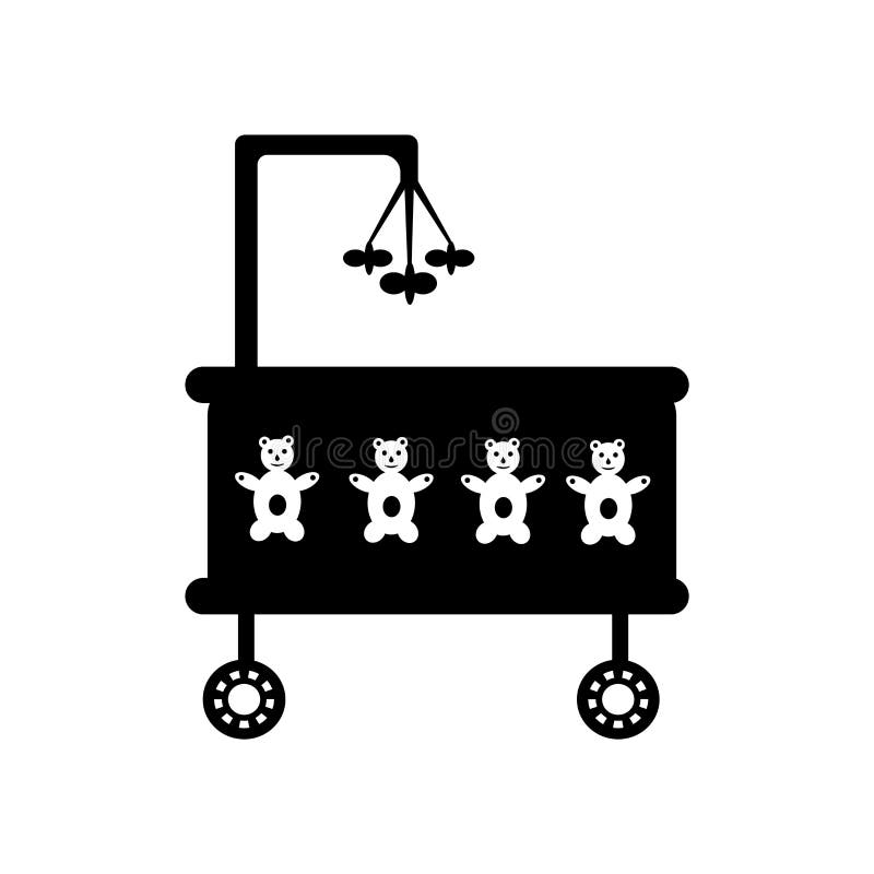 Cradle Icon Vector Sign and Symbol Isolated on White Background, Cradle ...