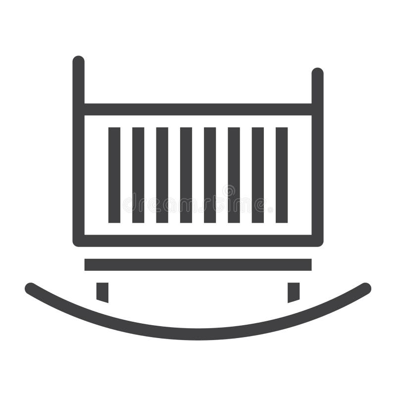 Cradle Solid Icon, Furniture and Interior Stock Vector - Illustration ...