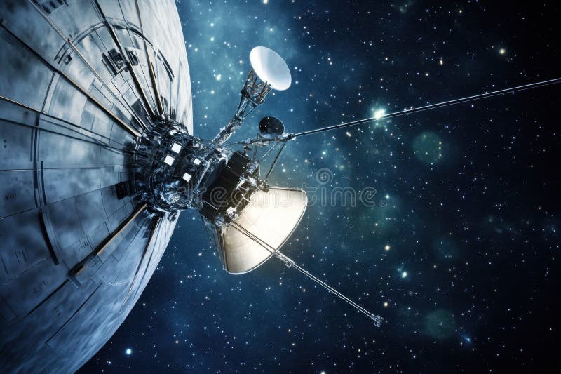 Exploration Craft Navigating through the Vastness of Space Stock Image ...