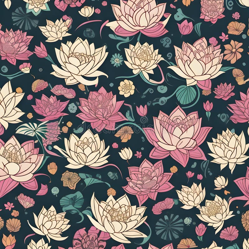 Fabric Lotus Flower Stock Illustrations – 9,736 Fabric Lotus Flower ...