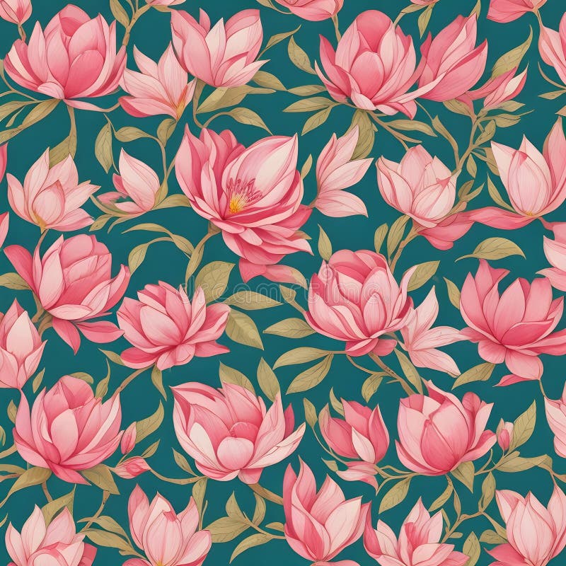 Craft Beautiful Magnolia Flower Floral Patterns for Your Fabric ...