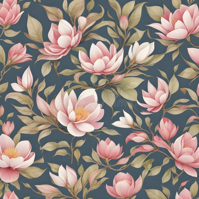 Craft Beautiful Magnolia Flower Floral Patterns for Your Fabric ...