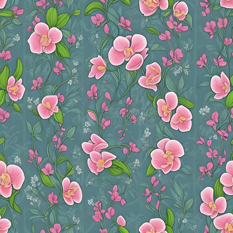 Craft Beautiful Orchid Flower Floral Patterns for Your Fabric Projects ...