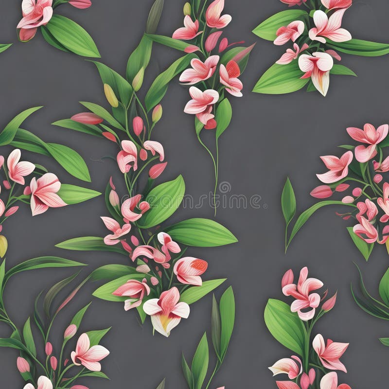 Craft Beautiful Orchid Flower Floral Patterns for Your Fabric Projects ...