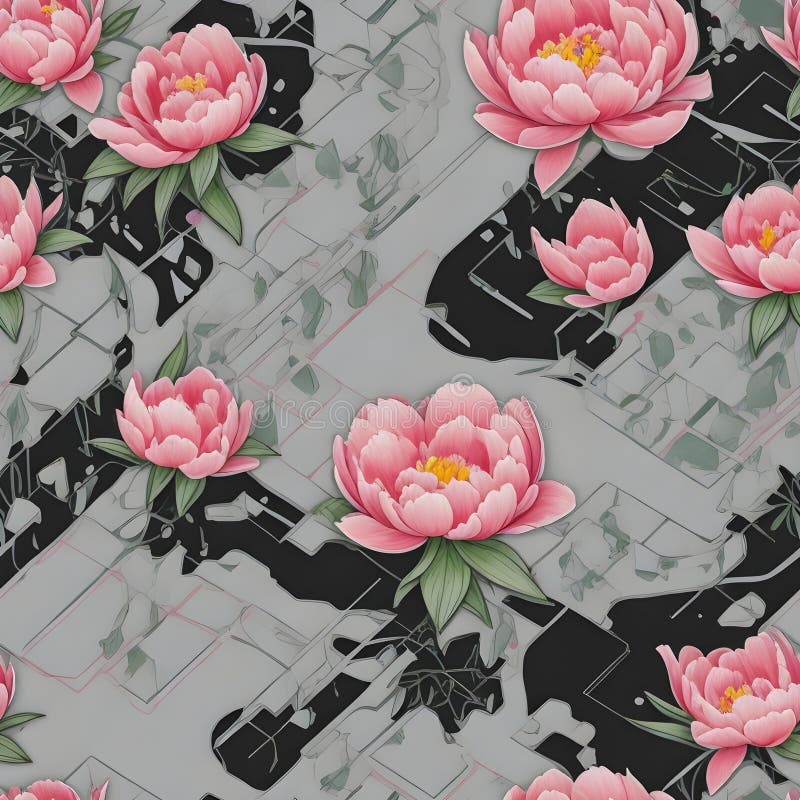 Craft Beautiful Peony Flower Floral Patterns for Your Fabric Projects ...