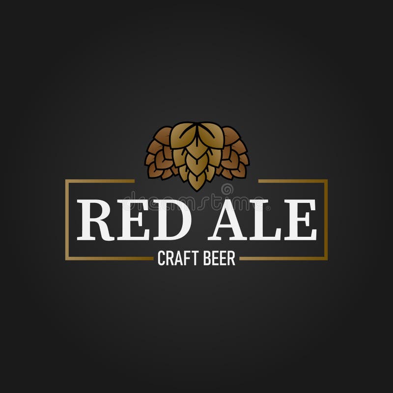RED ALE Craft Beer Brewing Company Vector Logo Design Template Concept ...