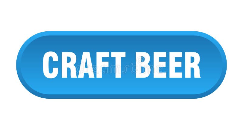 Craft Beer Button. Rounded Sign on White Background Stock Vector ...