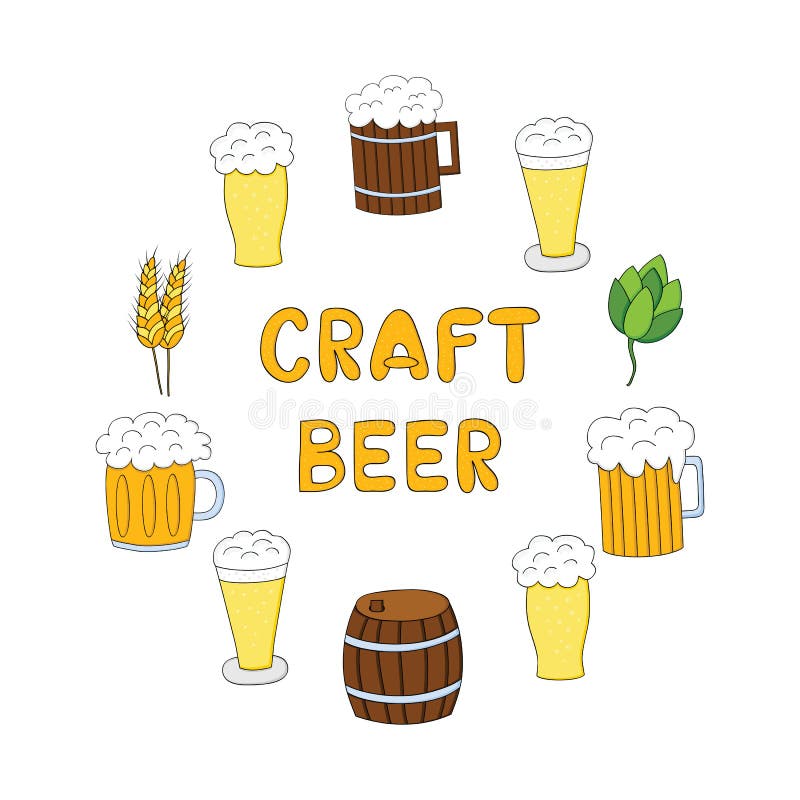 Craft beer stock vector. Illustration of beer, brew, menu - 97399565
